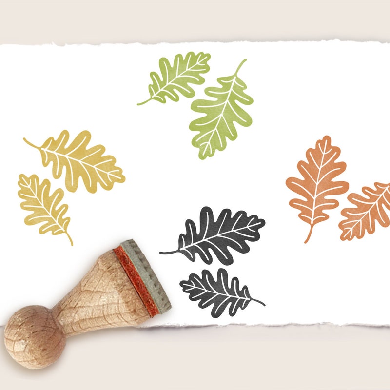 Leaf Rubber Stamp - Etsy