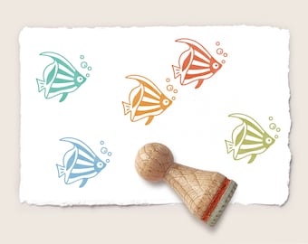 Fish Rubber Stamp | Etsy