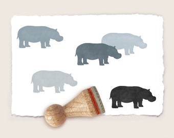 Hippo Stamp | Etsy