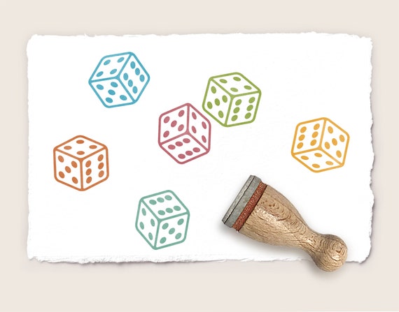 Mini Rubber Stamp DICE Ø 12 Mm / 0.47 Inch | Etsy