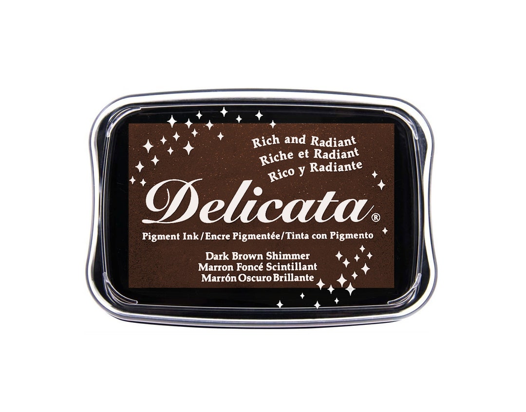 Delicata DARK BROWN SHIMMER Schimmering Ink Pad - Etsy
