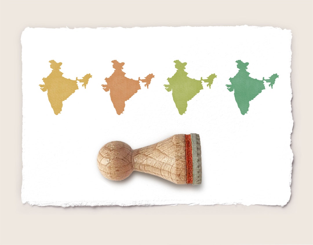 Mini Rubber Stamp INDIA Ø 15 Mm / 0.59 Inch - Etsy
