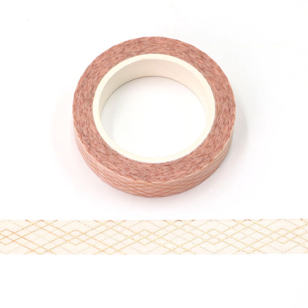 Blush Pink Art Deco Gold Foil Washi Tape - Pretty Vintage Pattern ...