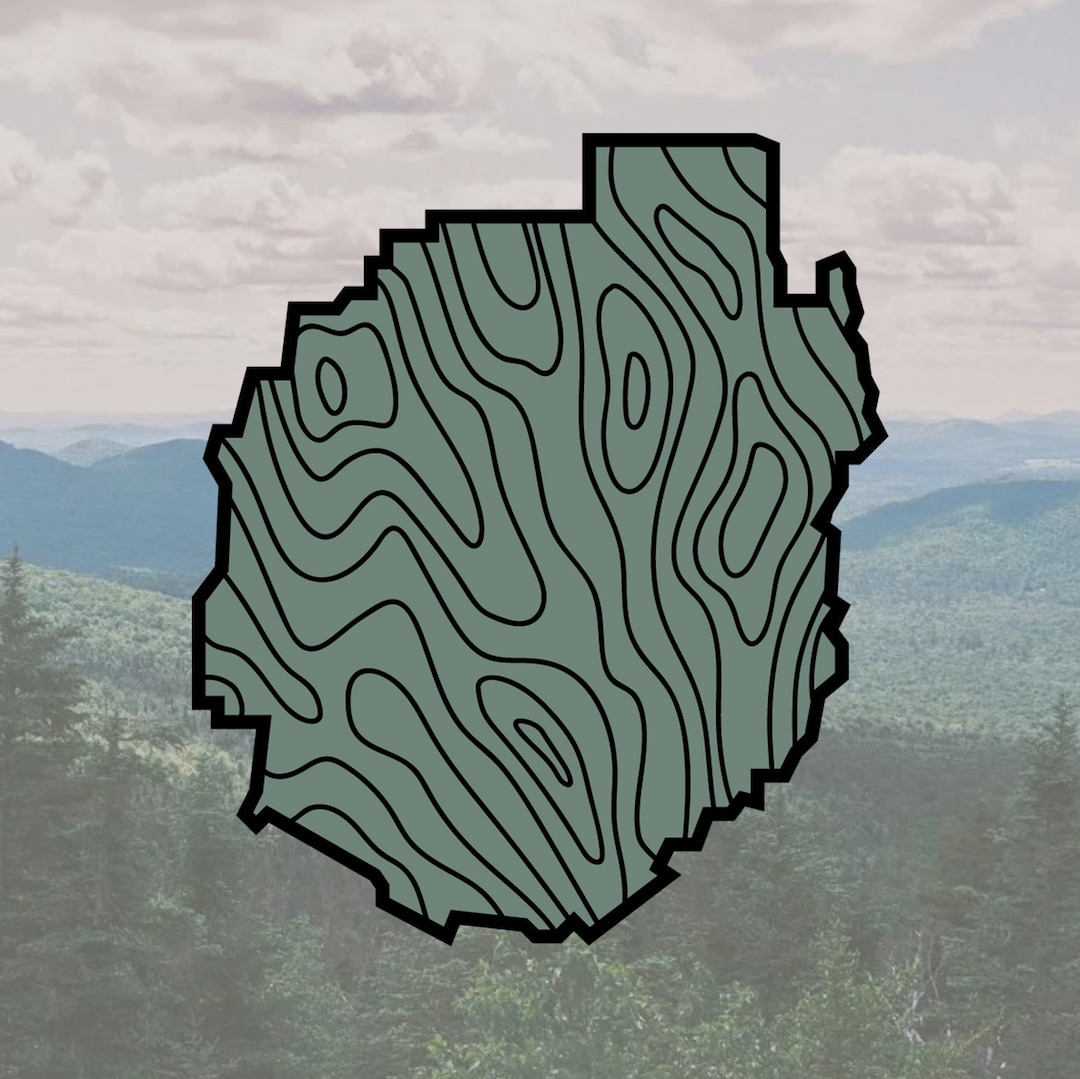 Adirondack Park Topo Map Sticker Adirondack Mountains ADK 46er ...