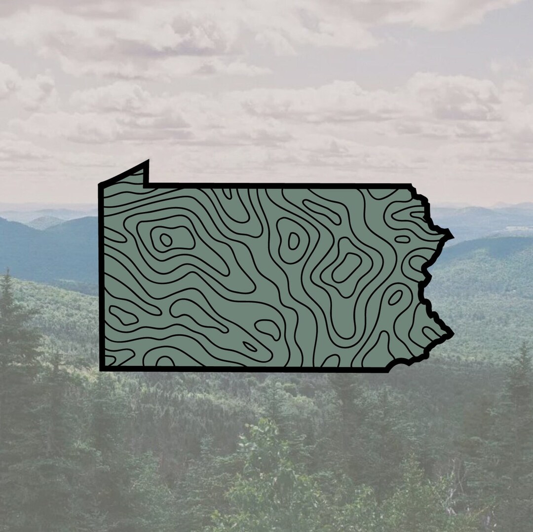 Pennsylvania State Map Sticker Hiking Pennsylvania State Parks and ...