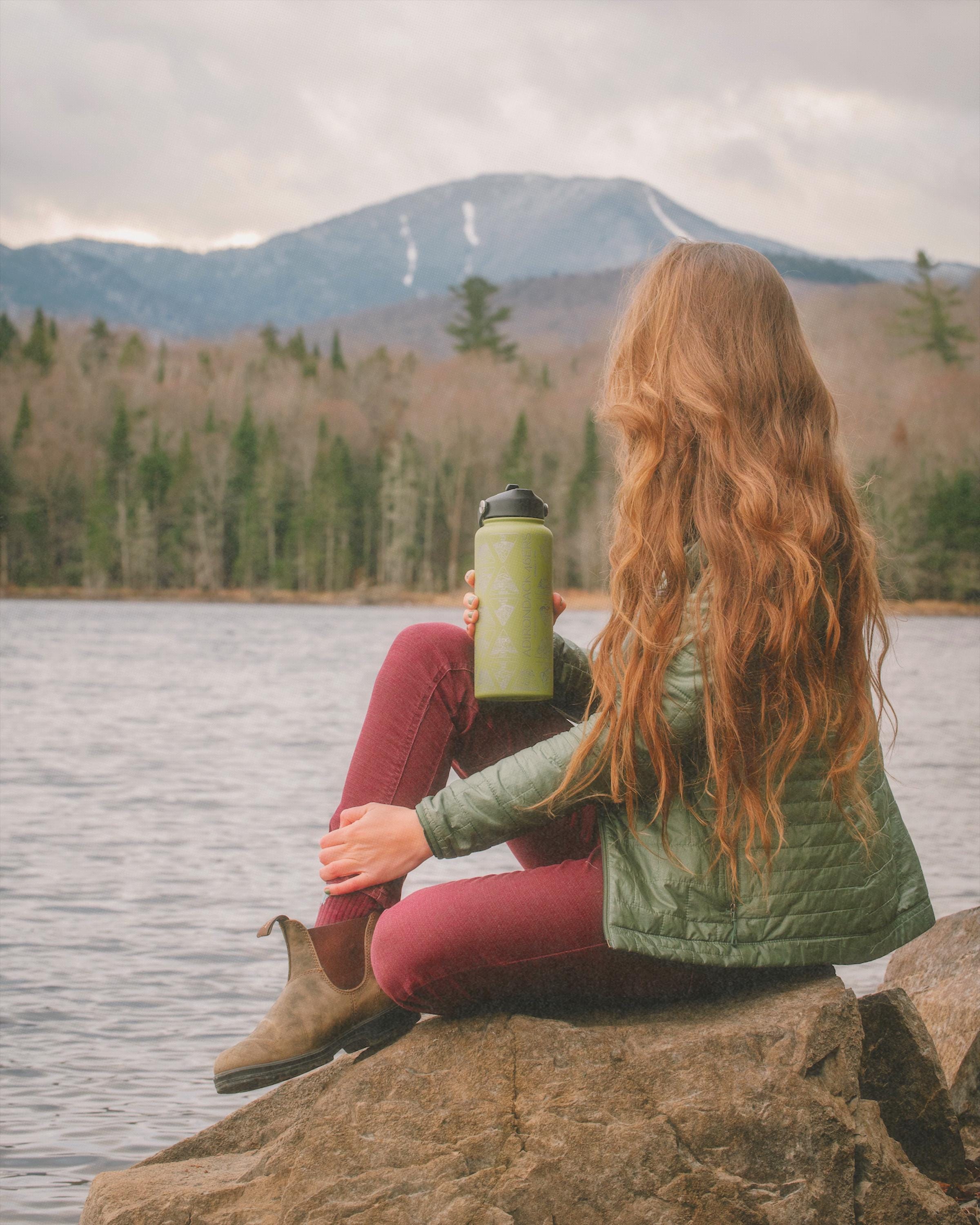 Adirondack 46er Checklist Water Bottle Hiking ADK 46 High Peaks Tracker ...