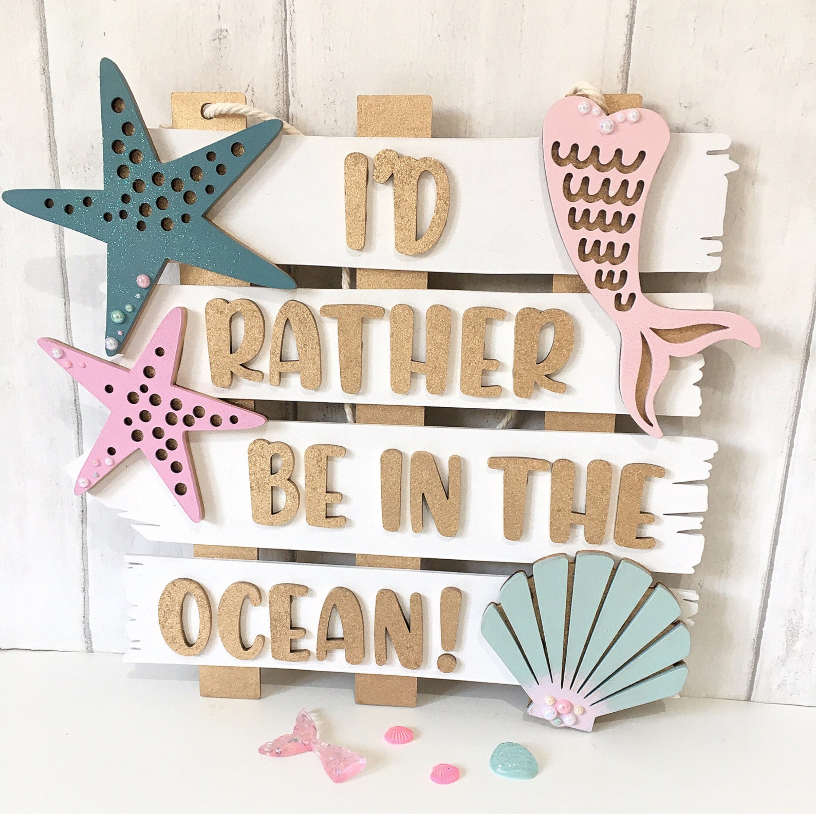 Wooden Mermaid Plaque, Mermaid Bedroom Sign, Wooden Mermaid Themed ...