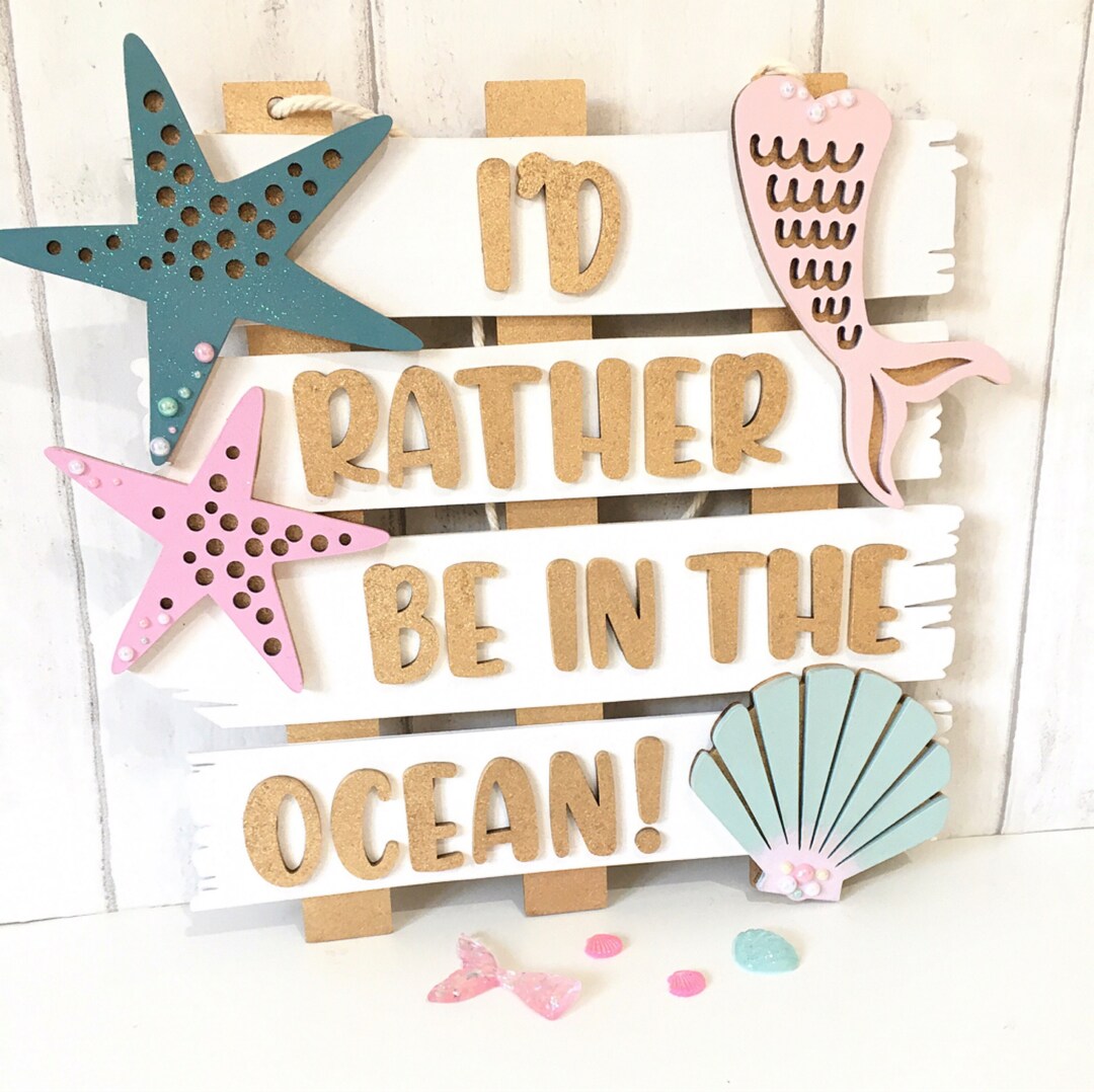 Wooden Mermaid Plaque, Mermaid Bedroom Sign, Wooden Mermaid Themed ...