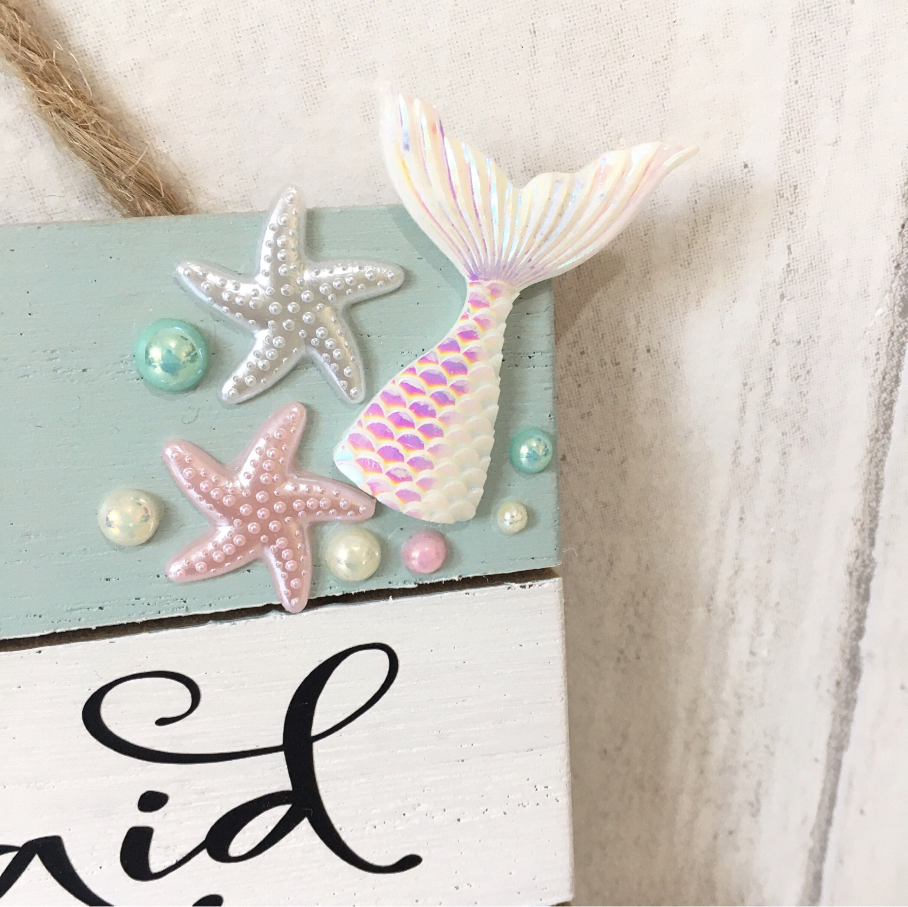 Wooden Mermaid Plaque, Mermaid Bedroom Sign, Mermaid Sleeps Here ...
