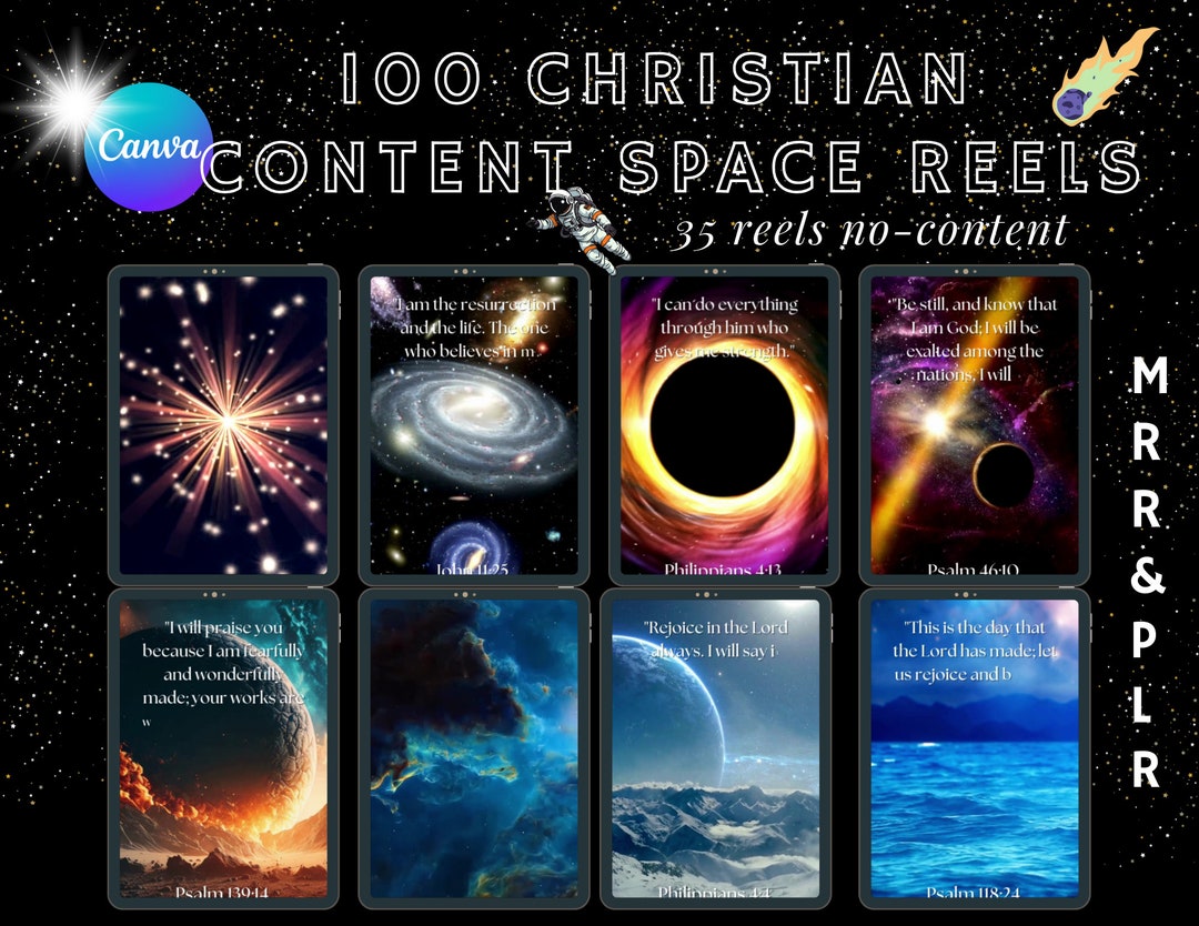 135 Christian Influenced Space/universe Reels/videos Templates Canva ...