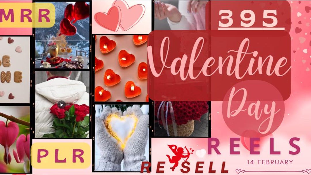 395 Valentines Day Video/reels/ Social Media / Roses Reel/ Canva ...