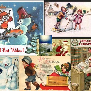 1500+vintage/retro Christmas/digital Images/ Graphics/stock Pictures ...