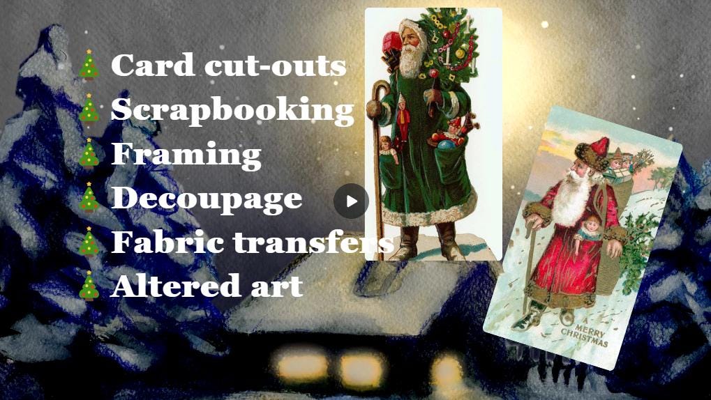 1500+vintage/retro Christmas/digital Images/ Graphics/stock Pictures ...