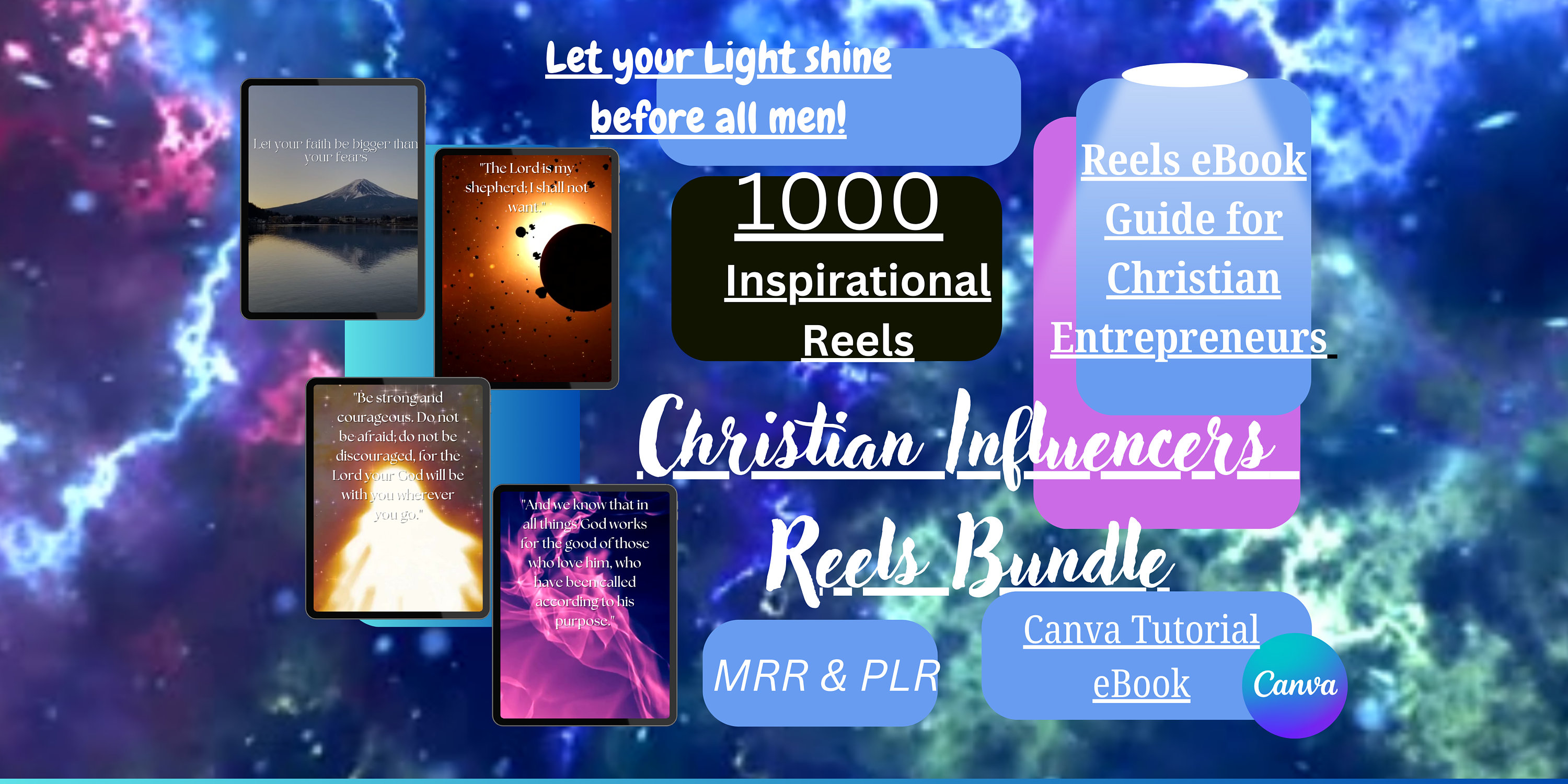 Christian Influencer Digital Bundle 1000 Inspirational Reels With Reels ...
