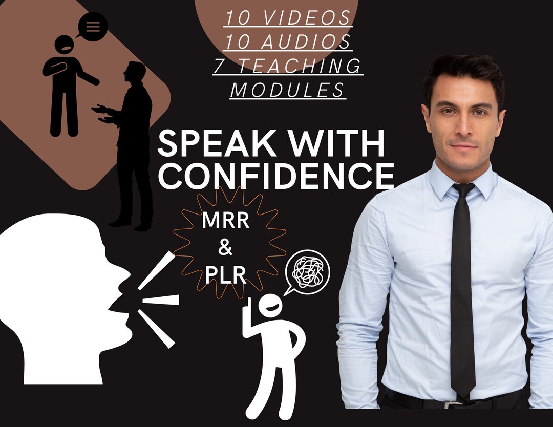 Speak With Confidence 10 Video,10 Audio,7 Teaching Module Course MRR & PLR - Etsy