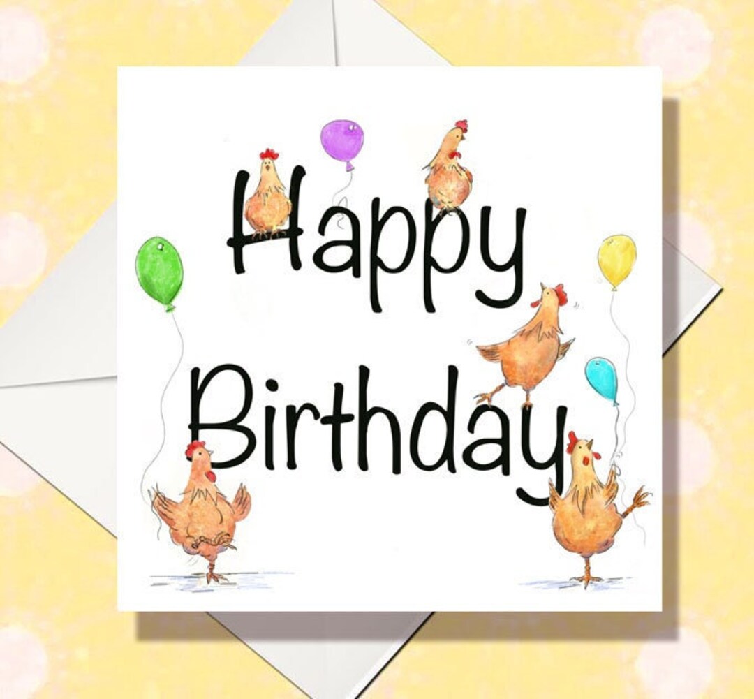 Chicken Birthday Card, Chicken Card, Pun Card, Single or 3 Pack ...