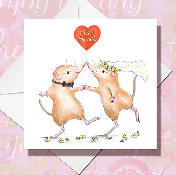 Wedding Card Just Married Shrew Card Happy Couple Card - Etsy