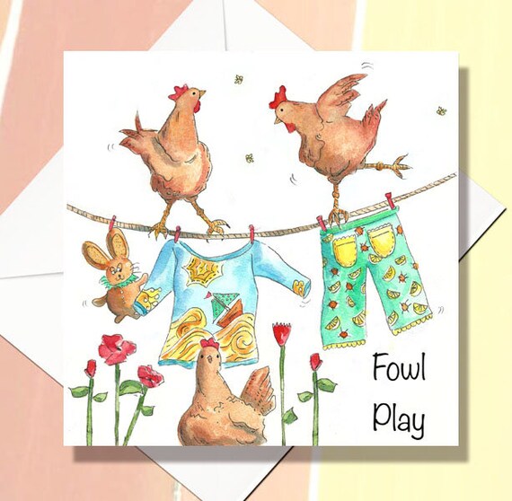 Chicken Card Chicken Birthday Card Pun Card Greetings Card | Etsy