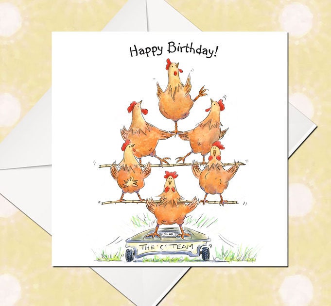 Chicken Birthday Card Single or 3 Pack Chicken Card Pun | Etsy UK