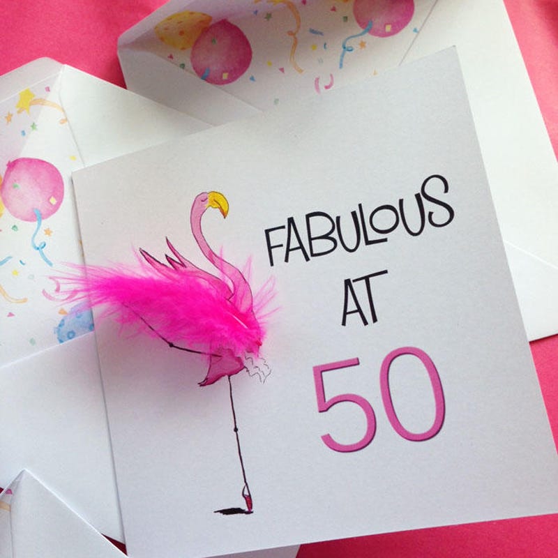 50th Birthday Card Womens - Etsy UK
