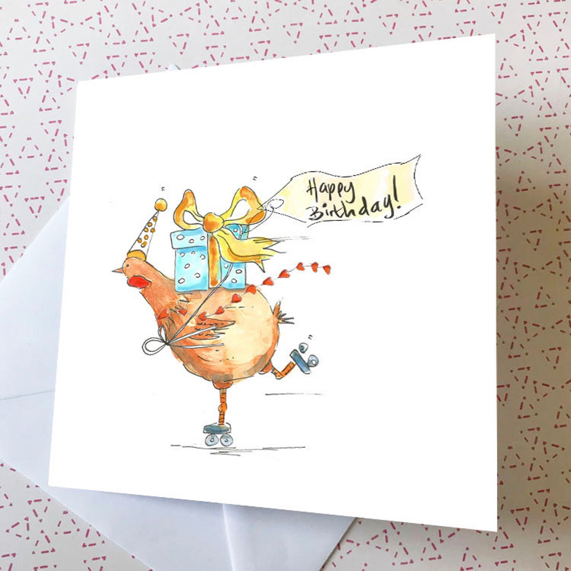 Chicken Birthday Card Chicken Card Funny Chicken Card | Etsy