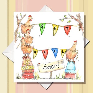 Get Well Card, Speedy Recovery Card, Animal Get Well Card, Funny Get ...