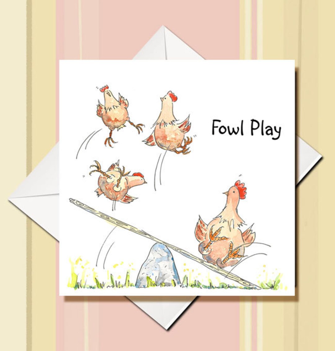 Chicken Card, Pun Card, Chicken Greetings Card, Birthday Card, Funny ...