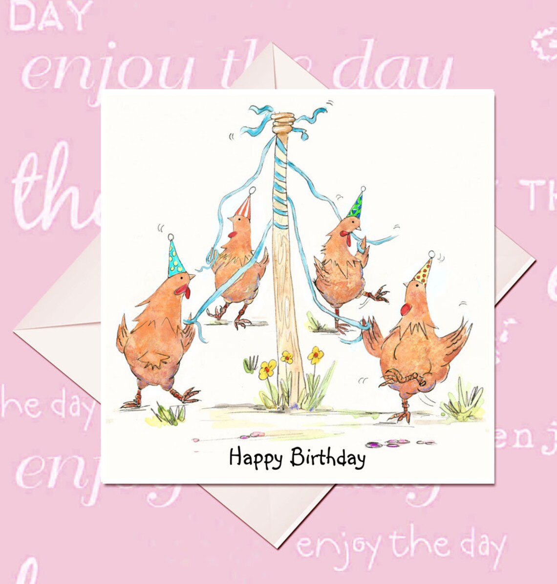 Chicken Birthday Card Chicken Card Funny Chicken Card Pun - Etsy