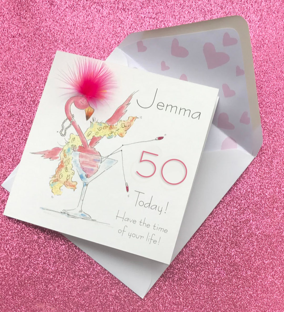 50th Birthday Card - Personalised 50th Birthday Card- 50th Birthday ...