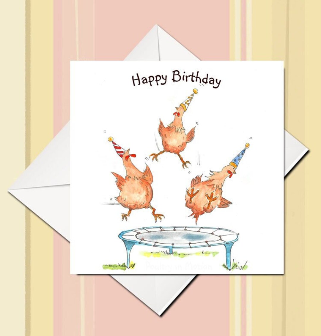 Chicken Birthday Card, Chicken Card, Funny Chicken Card, Pun Card ...