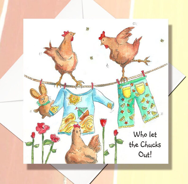 Chicken Card Chicken Birthday Card Pun Card Greetings Card | Etsy