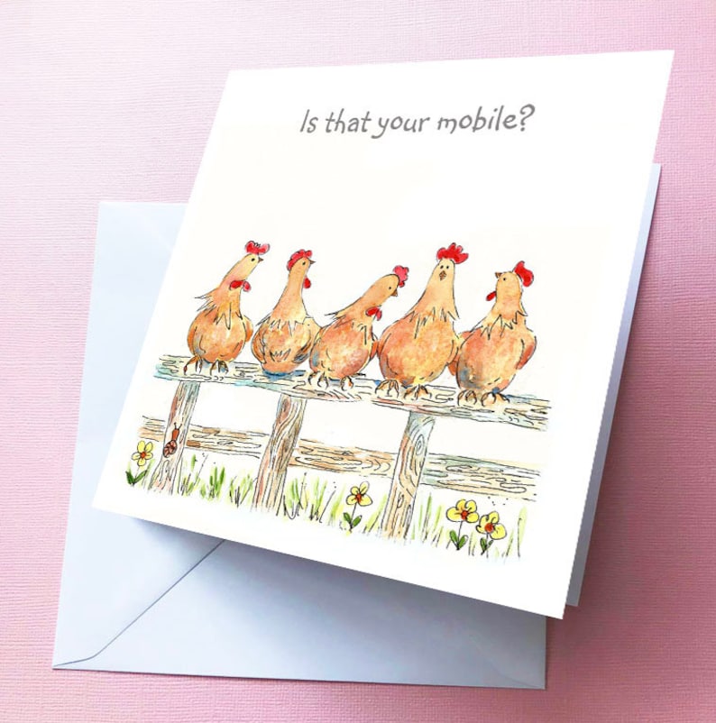 Chicken Birthday Card Girlie Birthday Card Chicken Card - Etsy