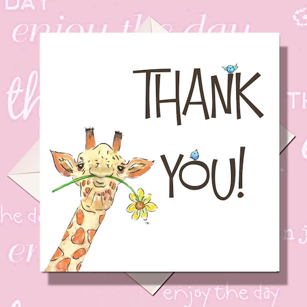 Giraffe Card - Etsy UK