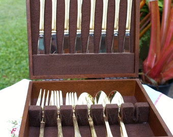 Gold plated flatware | Etsy