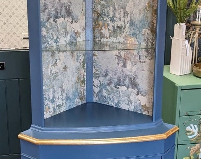 Hand Painted Corner Cabinet, Drinks Cabinet, Display Cabinet, Mylands ...