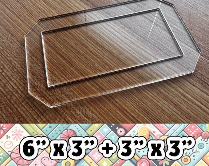 Quilt as You Go Acrylic Templates 6 X 3 Rectangle and 3 Square 2 Pack ...