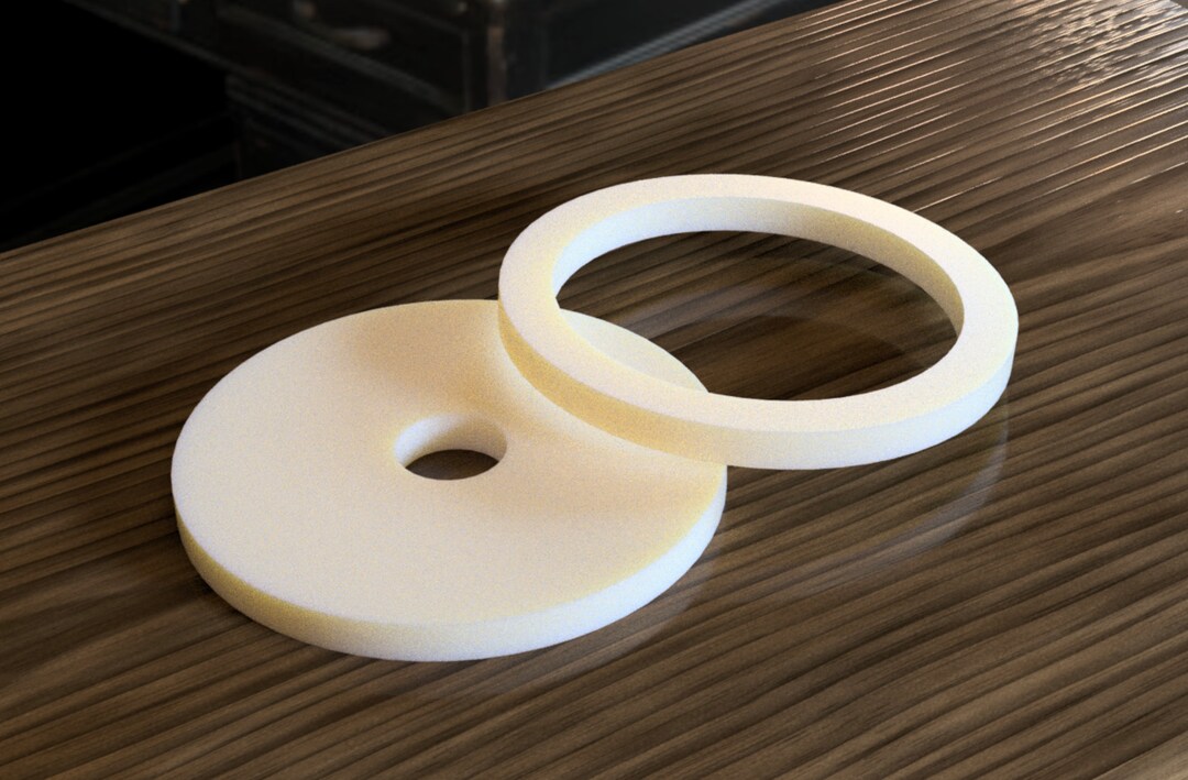 White Acrylic Custom Sized 1/2 Thick Acrylic Donut / - Etsy