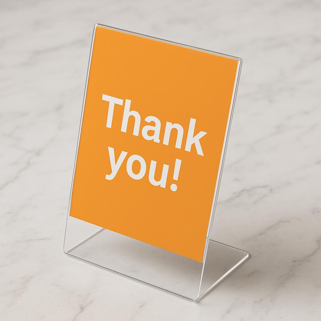 4” X 6” Display - Slant Back Display Sign Holder - Bulk Quantities. - Etsy