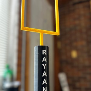 Personalized Football Field Goal Centerpiece / Cake Topper for Football ...