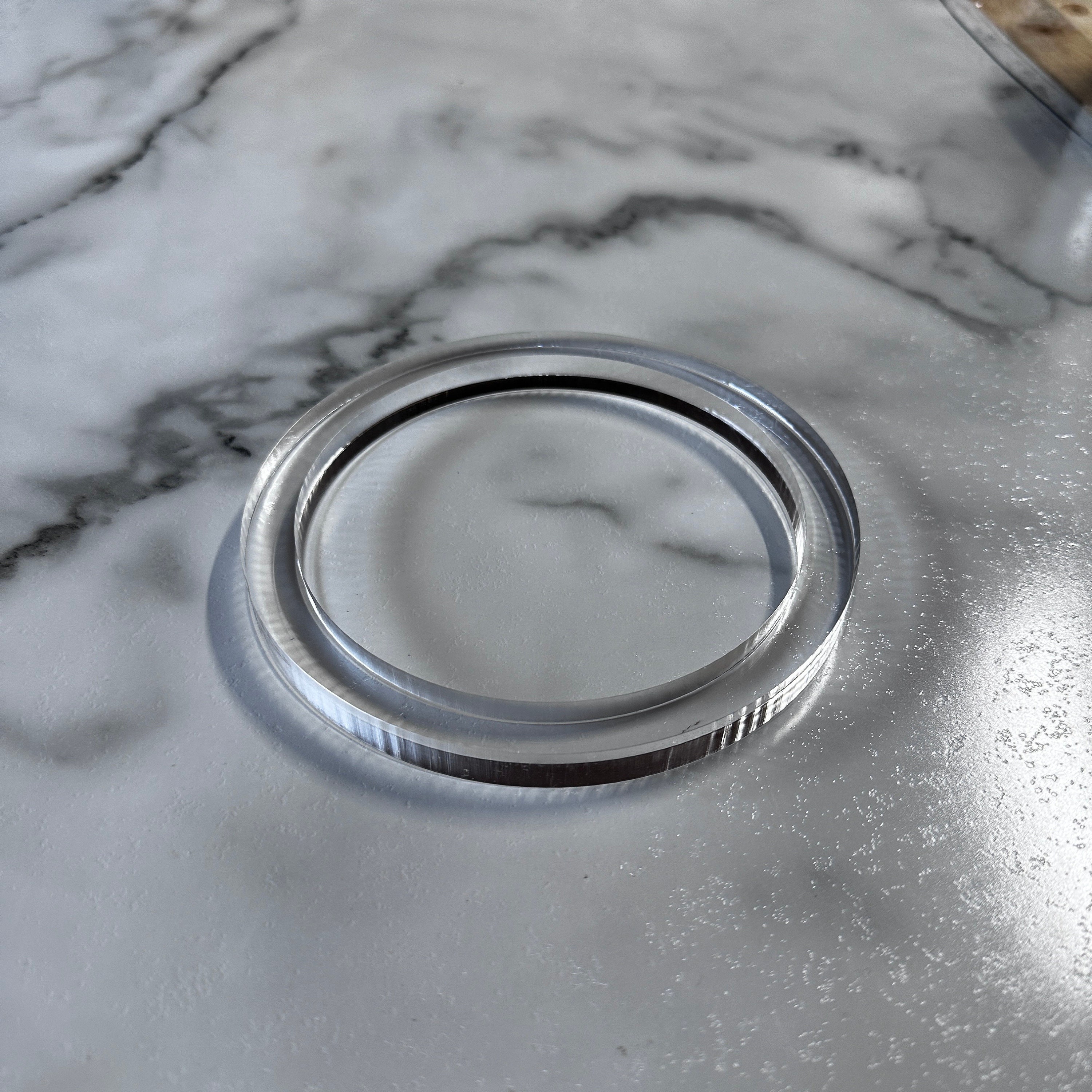 Custom Acrylic Donut: 1/2" Thick Clear Circle With Center Cutout - Etsy