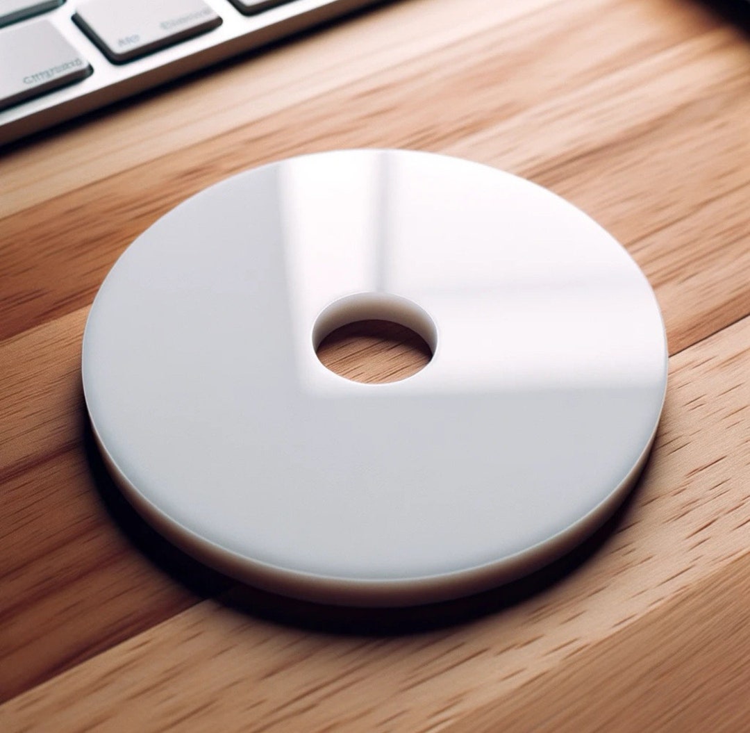 White Acrylic - Custom Sized - 1/2" Thick Acrylic Donut / Circle With ...