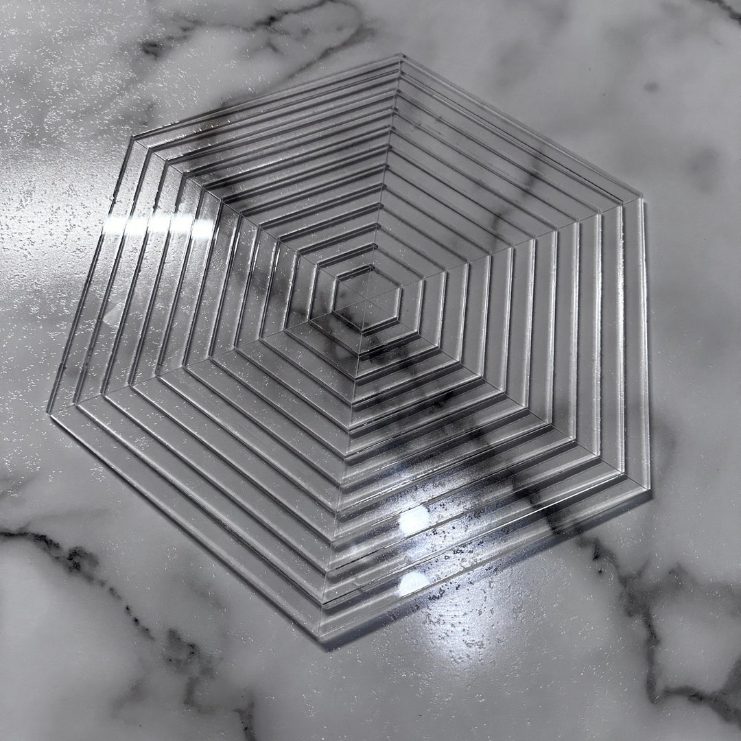 1.5" - 8.5" Hexagon Nested Clear Acrylic Quilt Template - Etsy