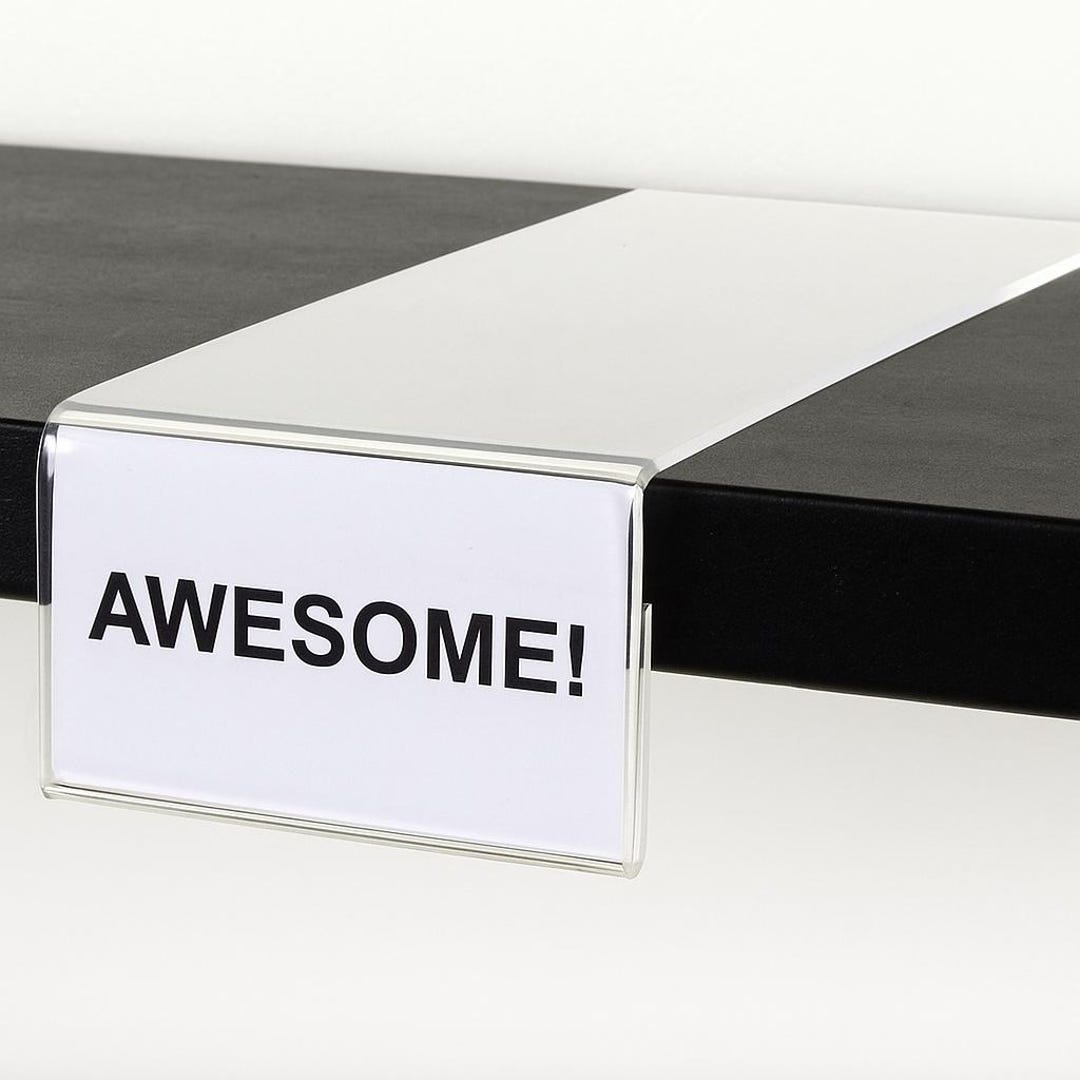 Acrylic Shelf Sign Holder - 2" X 3.5" - Shelf Talker - Etsy