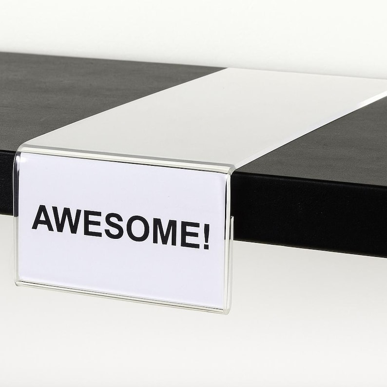 Acrylic Shelf Sign Holder - 2" X 3.5" - Shelf Talker - Etsy