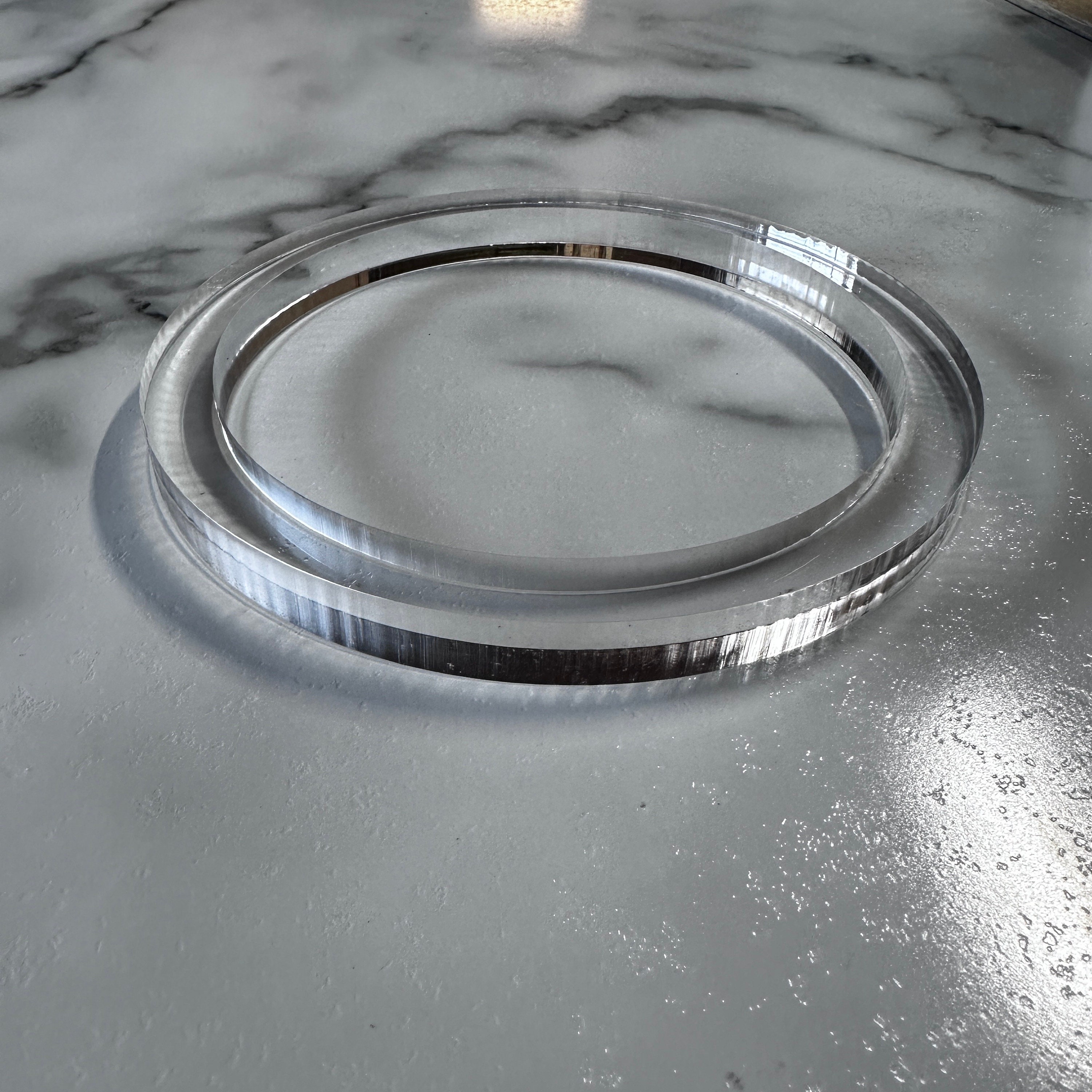 Custom Acrylic Donut: 1/2" Thick Clear Circle With Center Cutout - Etsy