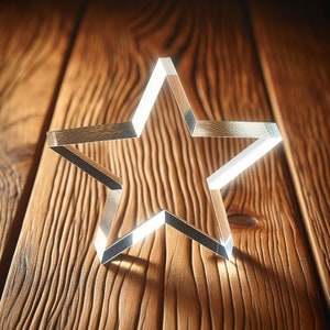 Any Size - Clear Acrylic Star Shape Outline - Thickness Options ...