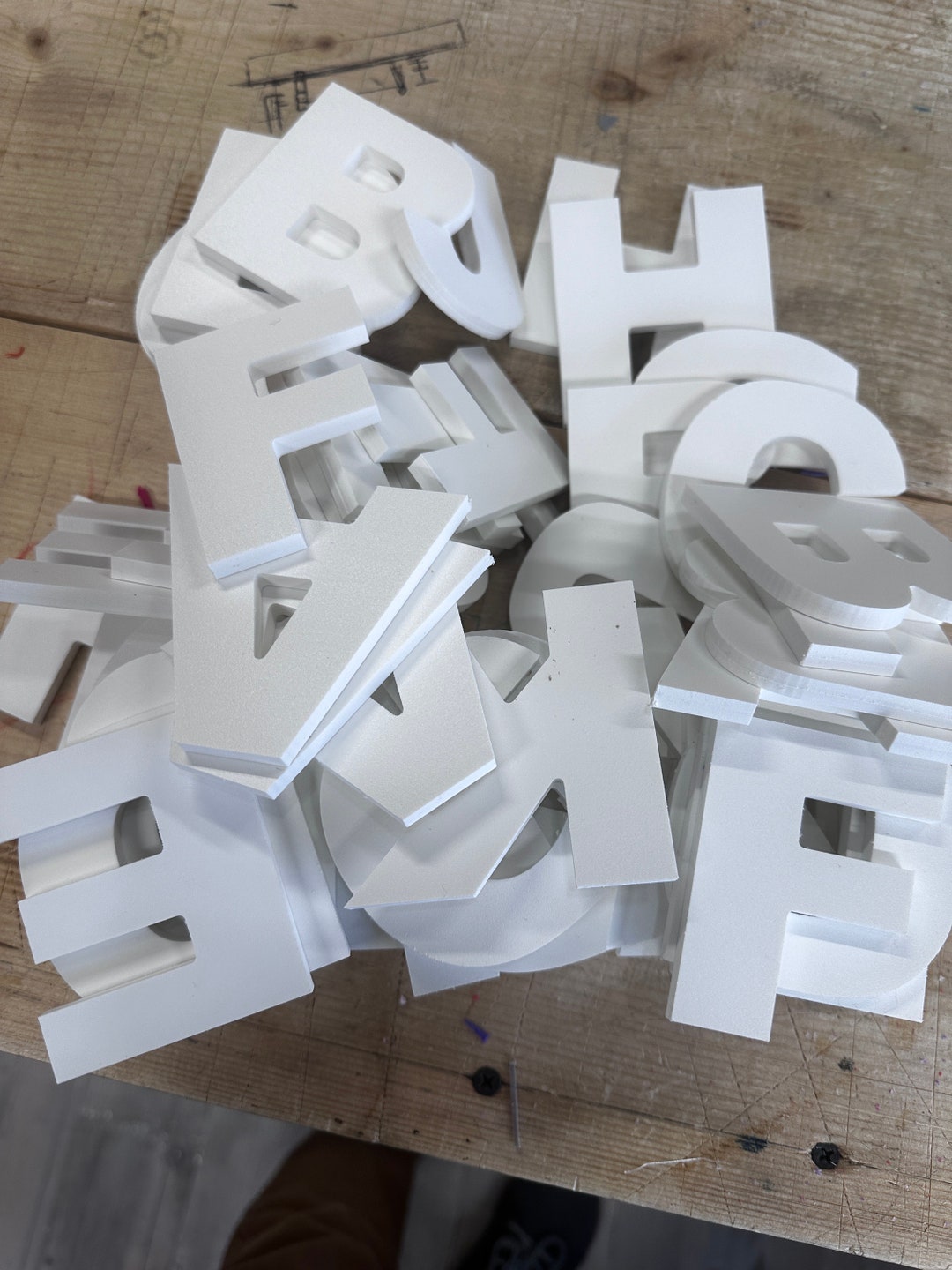 Customizable White PVC Letters: Craft & Home Decor Signs - 1/2" Thick ...