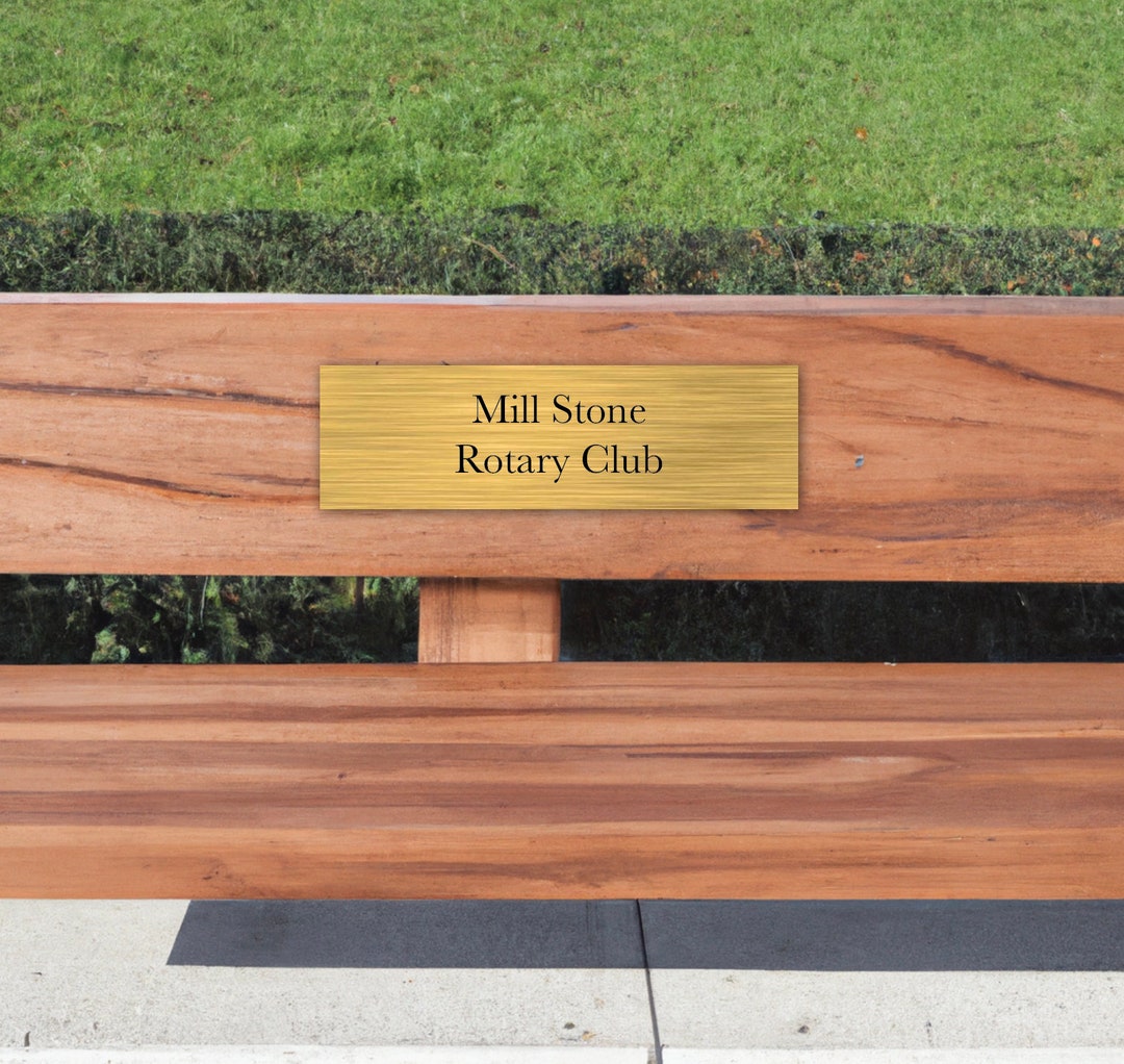 Commemorative Plaque Tag Minimalist Design Brushed Gold and Aluminum ...