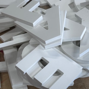 Customizable White PVC Letters: Craft & Home Decor Signs - 1/2" Thick ...