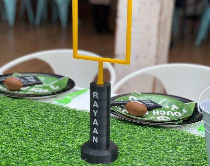 Personalized Football Field Goal Centerpiece / Cake Topper for Football ...